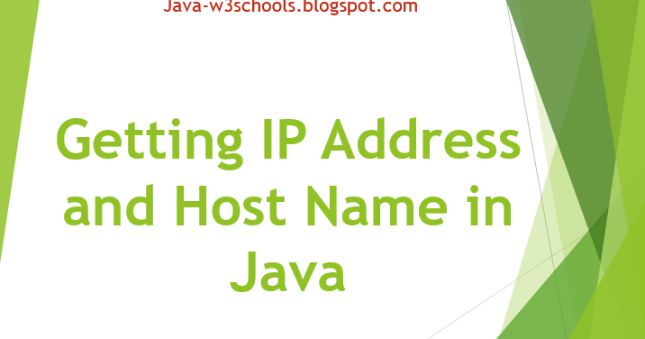 Getting IP Address and Host Name in Java | JavaProgramTo.com