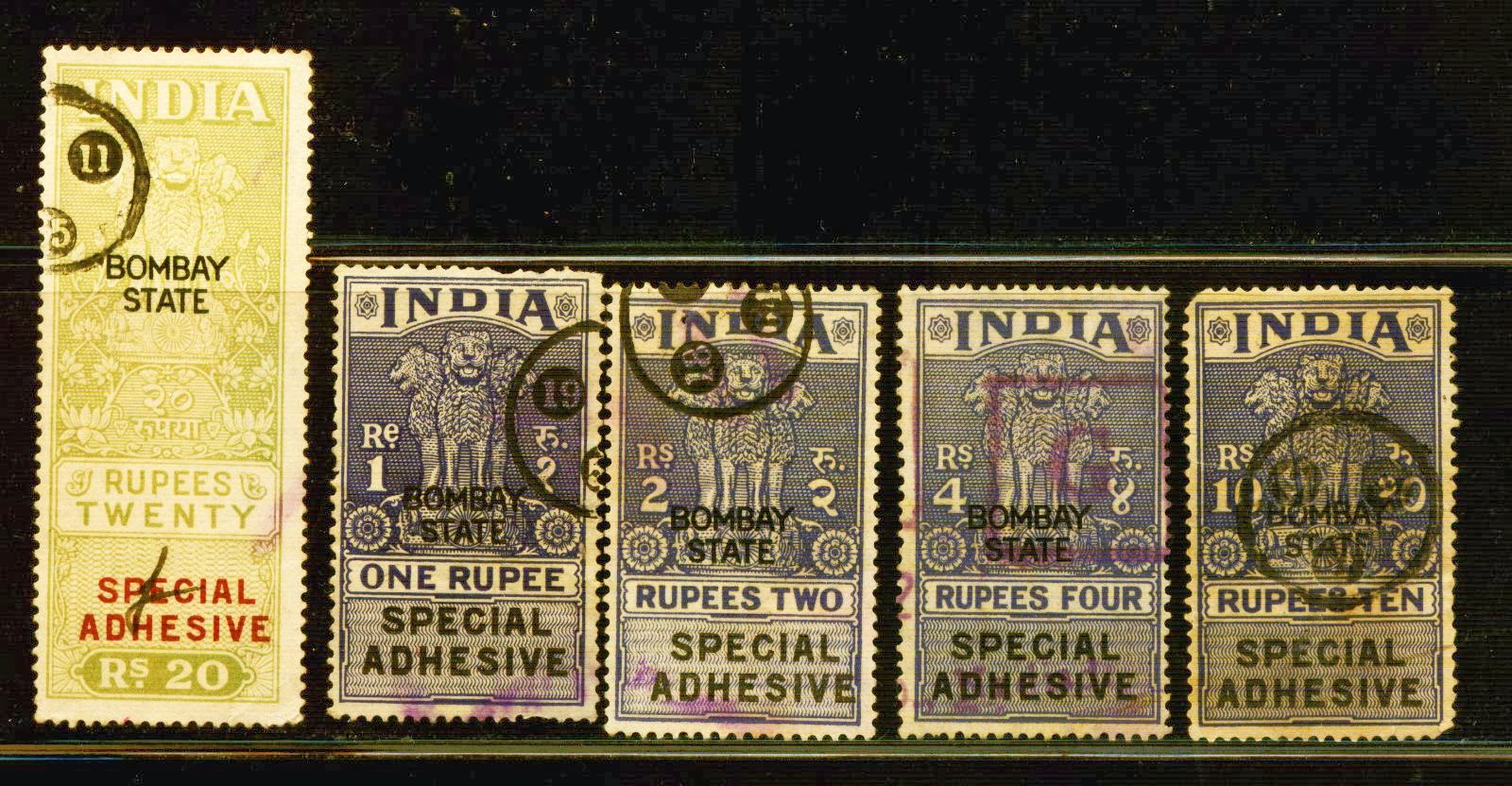 Heritage of India stamps site: India Special Adhesive fiscal stamps