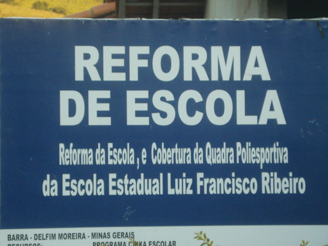 Denuncia: Escola Estadual Luiz Francisco Ribeiro, Barra subdistrito de ...