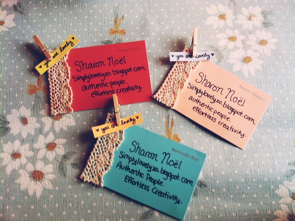 freely ronnie: homemade business cards