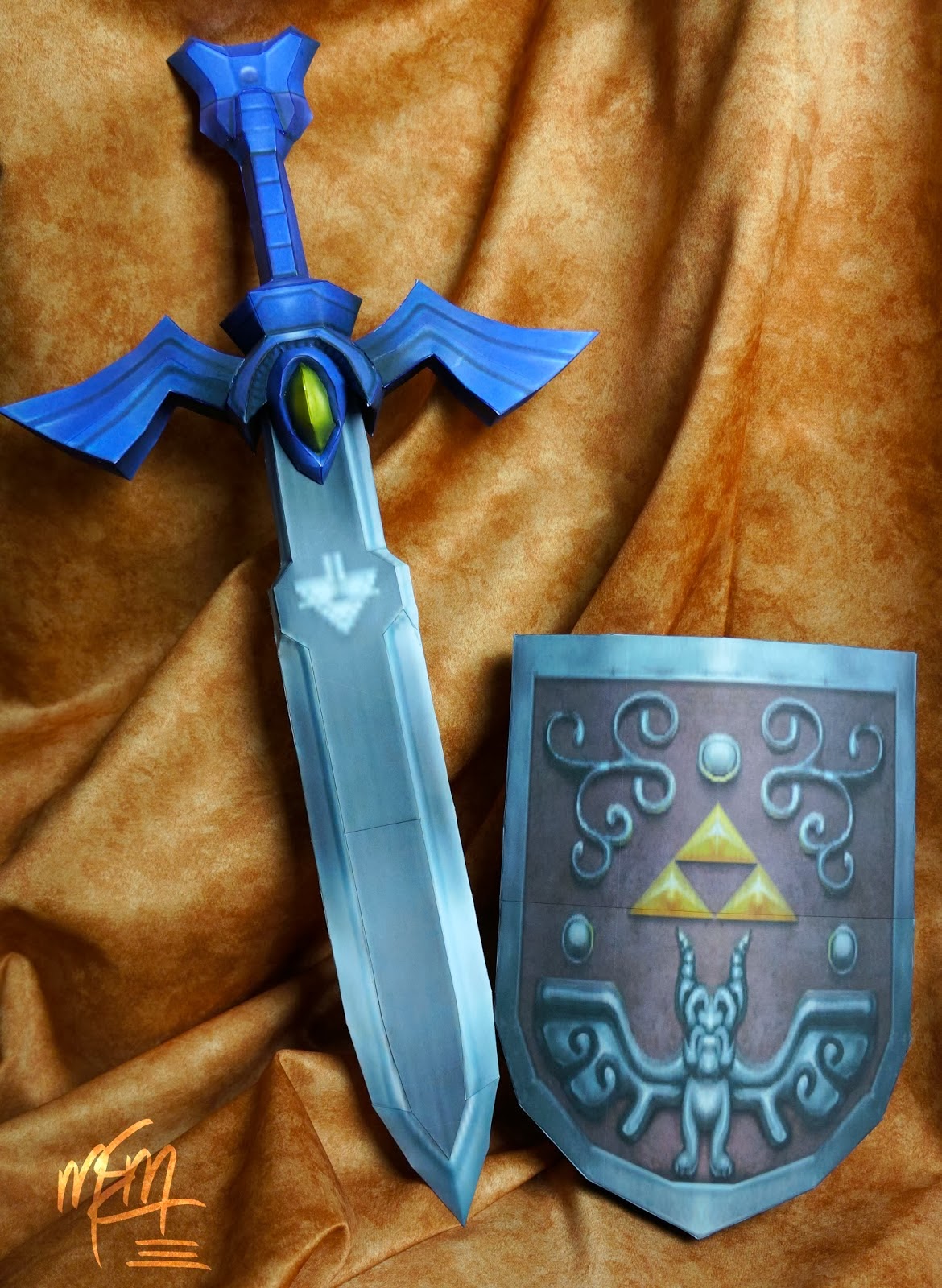 Papercraft Zelda Wind Waker Master Sword & Shield ~ Papercraftsparati ...