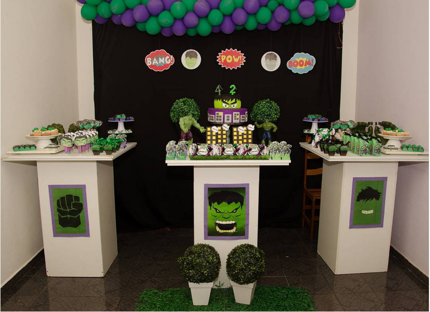 Fiesta temática de el increible Hulk