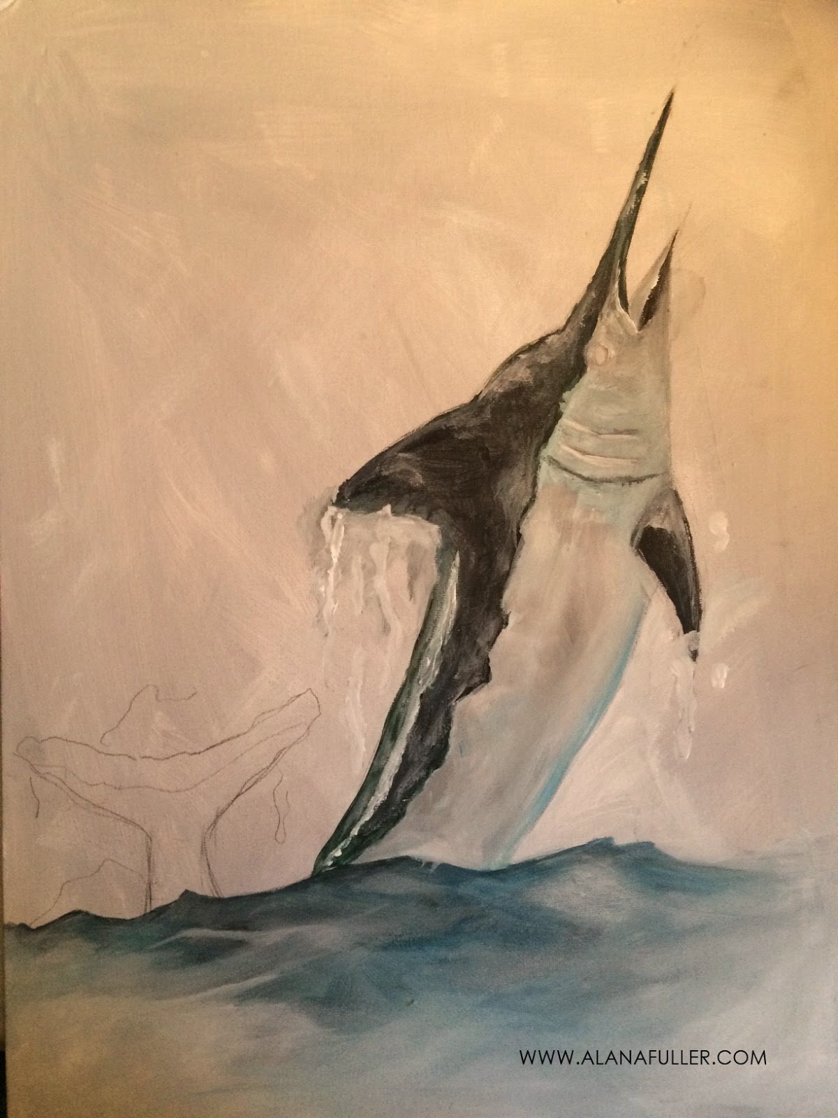 Color & Water: Marlin Acrylic Painting