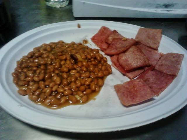 Cooking On The Truck: Skillet: Spam and Beans