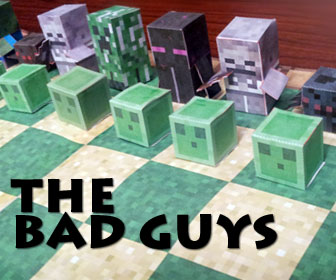 Minecraft Chess Papercraft | Paperized Crafts
