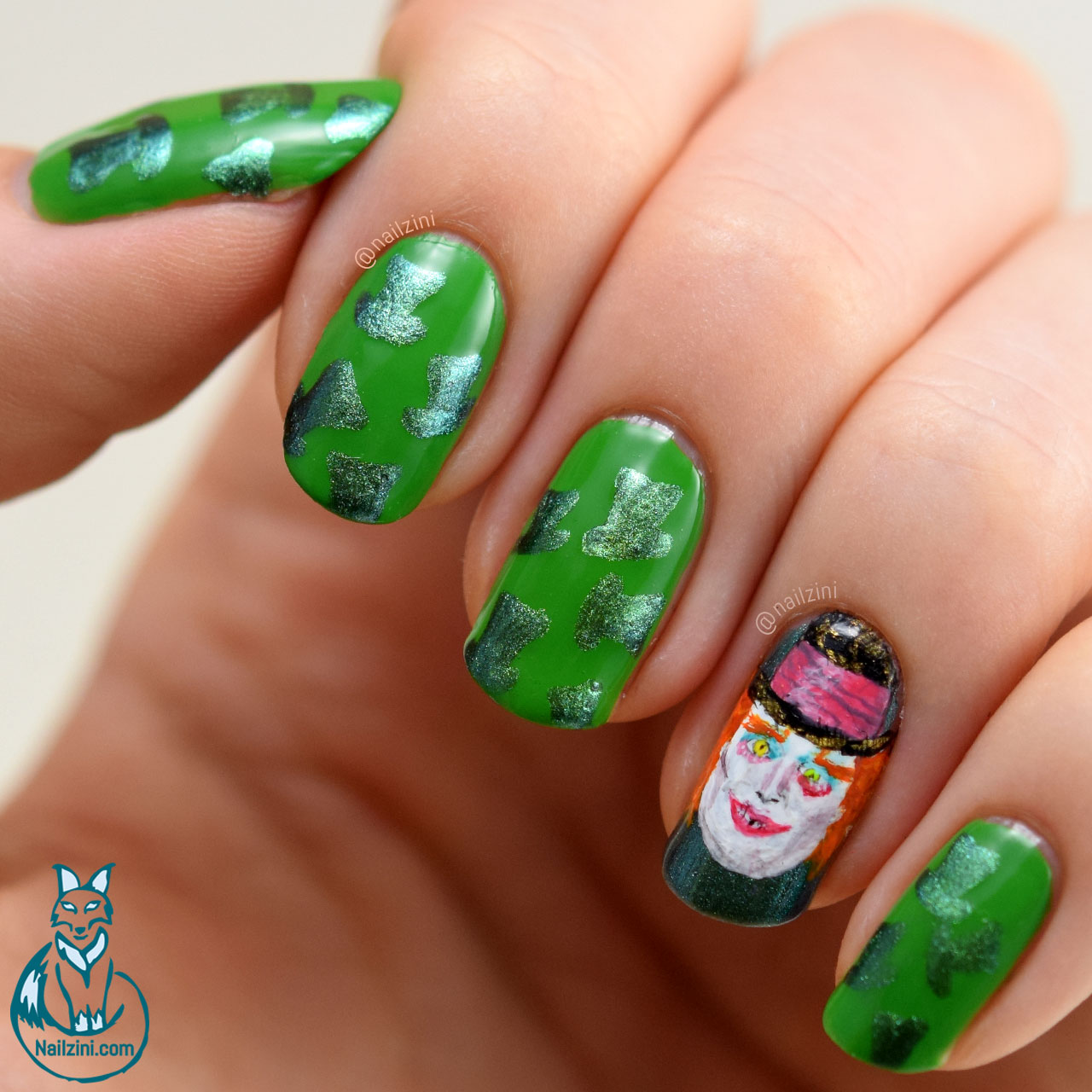 Alice In Wonderland Mad Hatter Nail Art