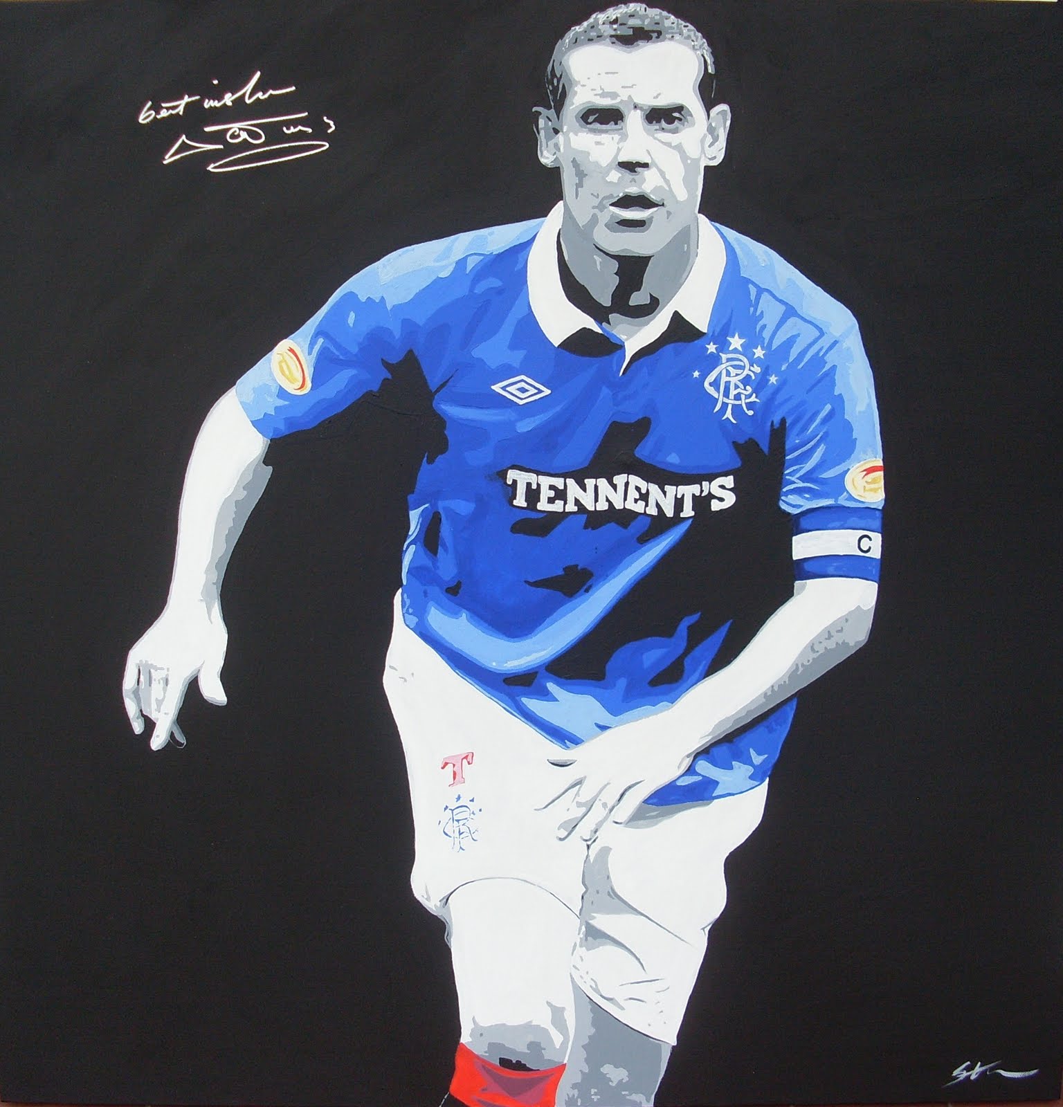 TheGamesArtist: Glasgow Rangers Signed David Weir Painting