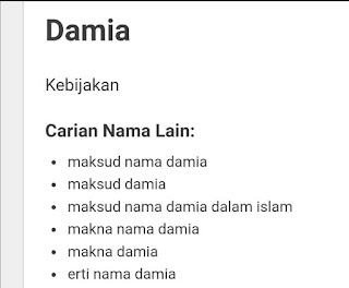 Maksud Nama Damia | Farah Lumière