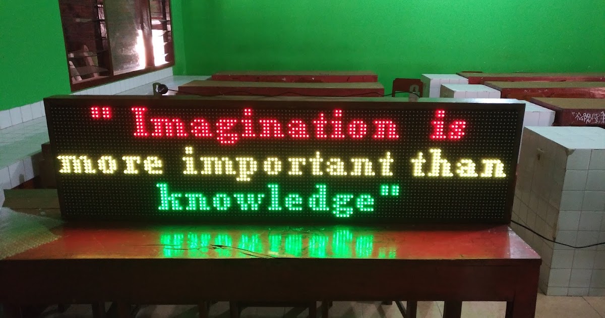 SMA Muhammadiyah 1 Kra: Papan Informasi Pakai Lampu LED