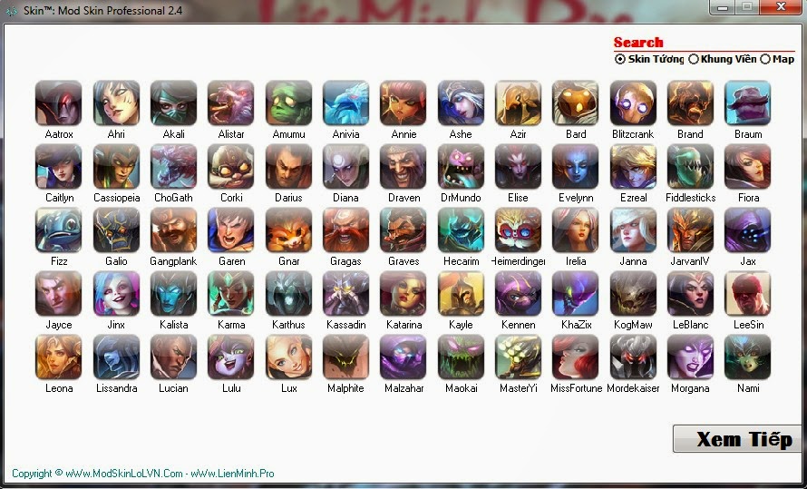 Update phần mềm mod skin LOL Pro phiên bản 3.2 | Mod Skin LOL - Free ...