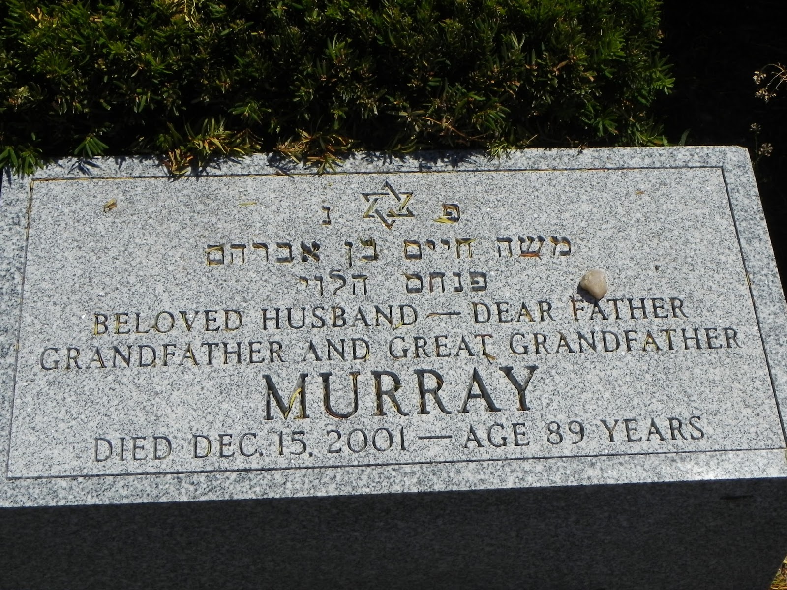(going) The Extra Yad: Tombstone Tuesday: Murray and Rickie Krakowsky ...