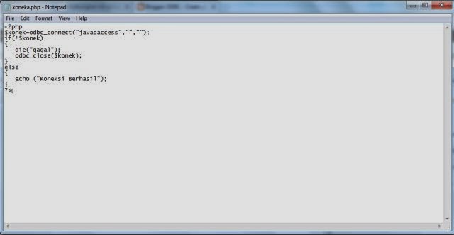ODBC: Koneksi PHP ke Ms Access dengan ODBC dan XAMPP