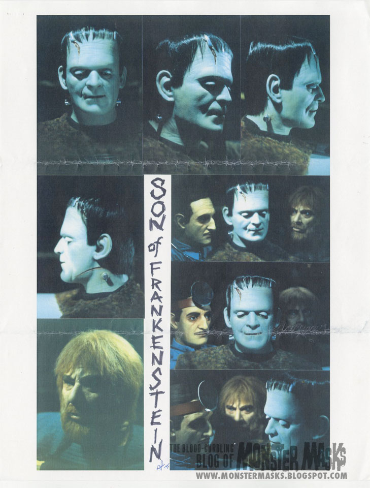 Tony Pitocco "Son of Frankenstein" Masks | Blood Curdling Blog of ...