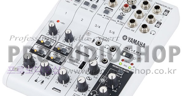 야마하 / YAMAHA / AG06 / AG-06 / 6채널 디지털 믹서 / USB 오디오 인터페이스 / 24bit 192KHz ...