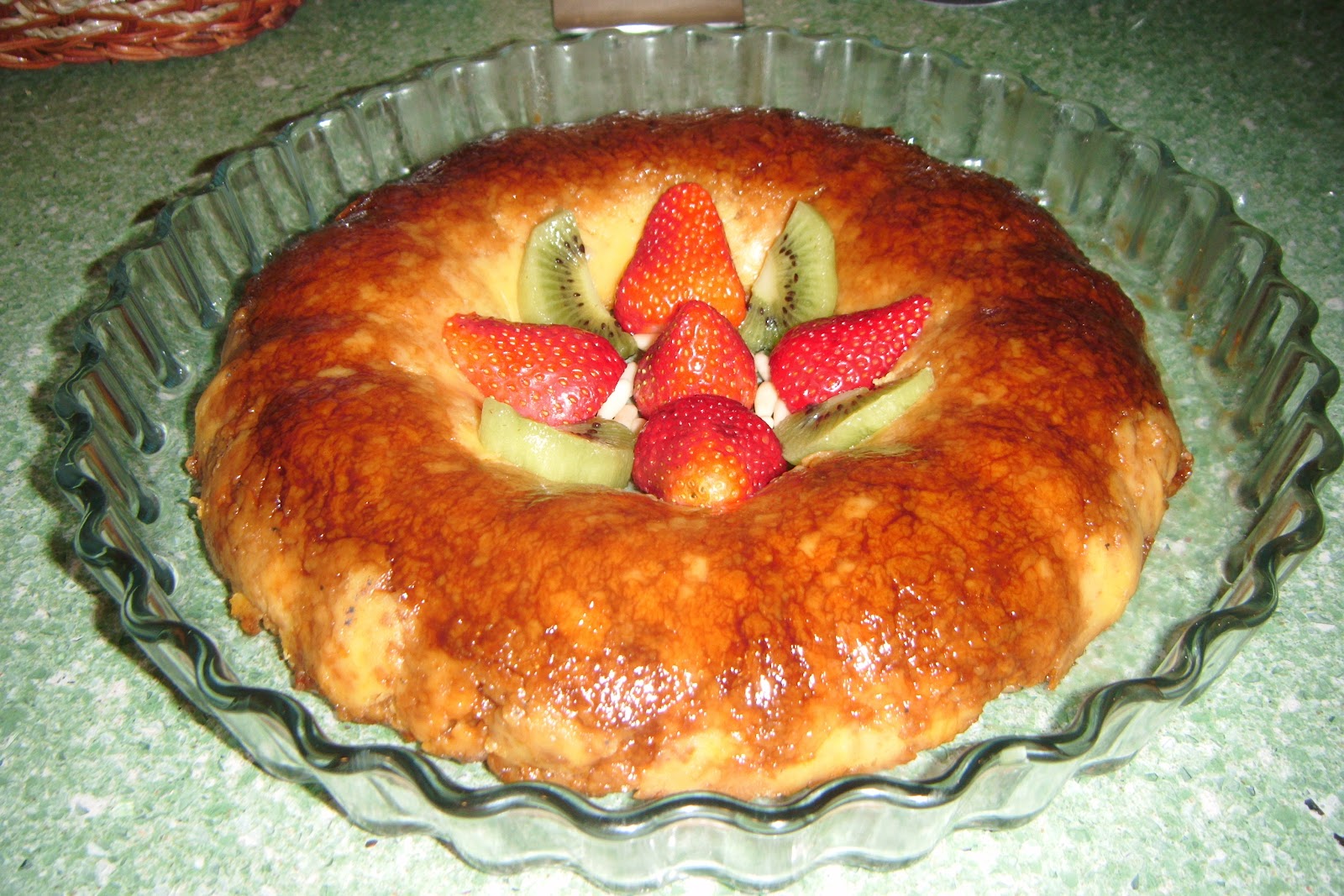 Recetas de cocina fácil: Flan de natillas con frutas