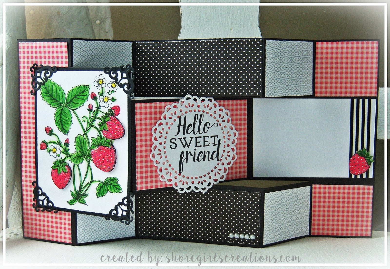 Shoregirl's Creations: Strawberry Shutter Fold