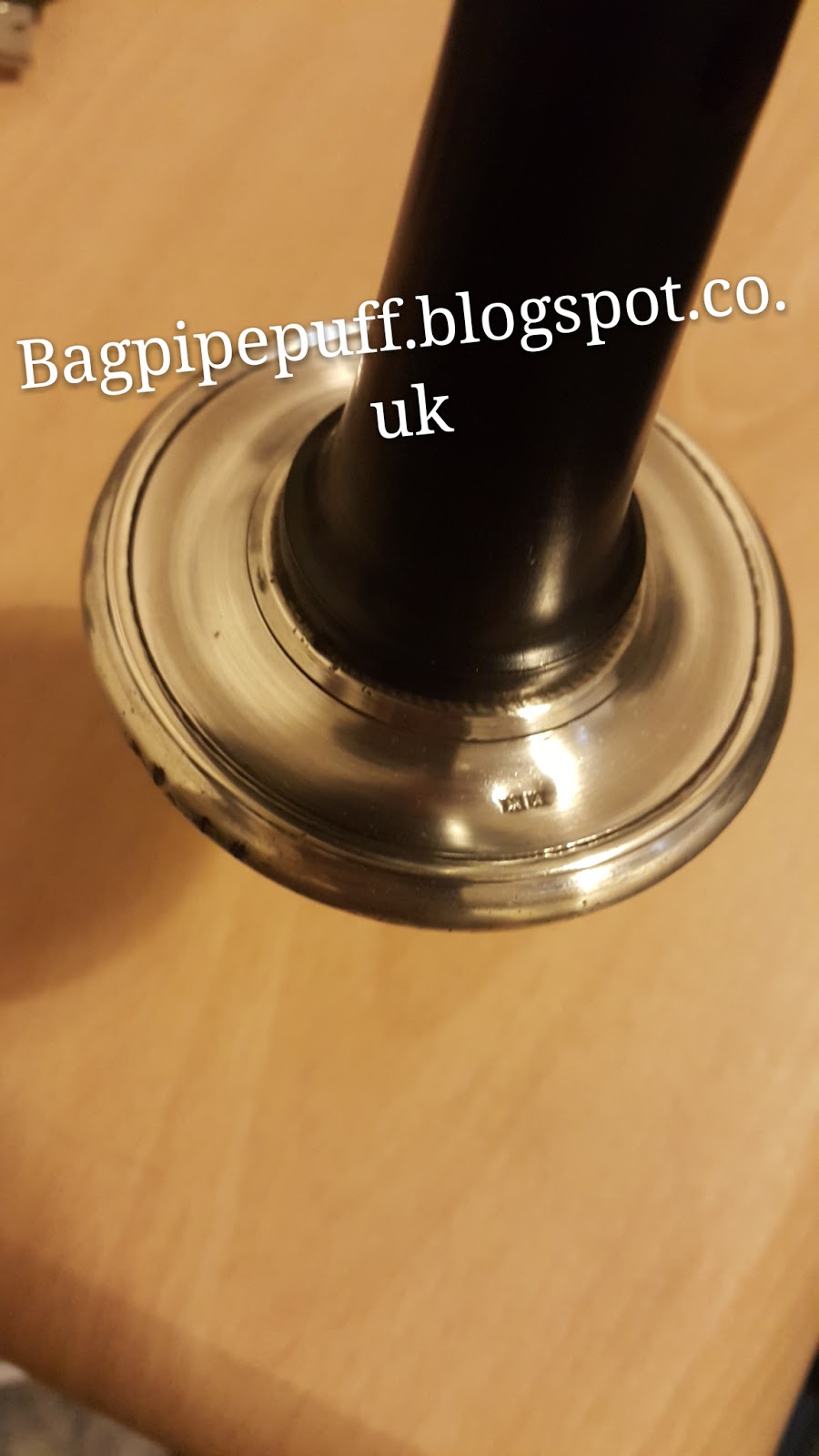 Pipe puff: ex-Shotts WarMac blackwood pipe chanter with double ...