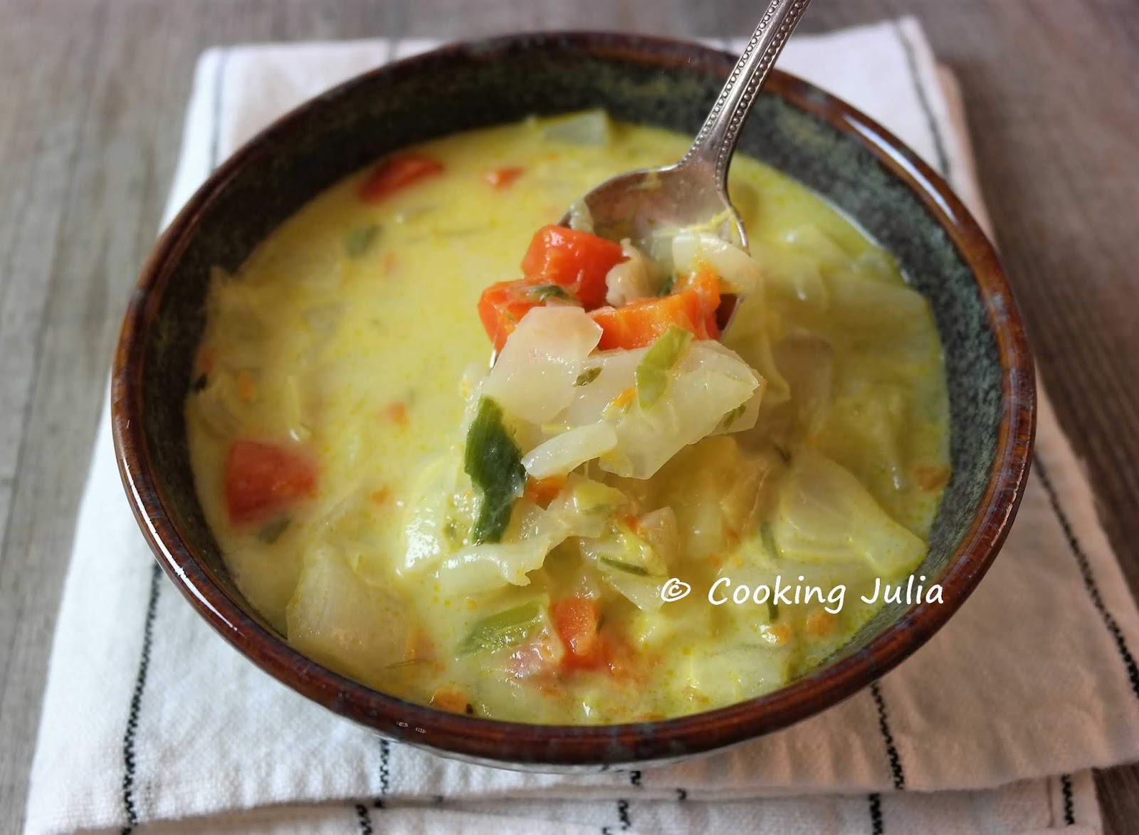 COOKING JULIA : SOUPE AU CHOU