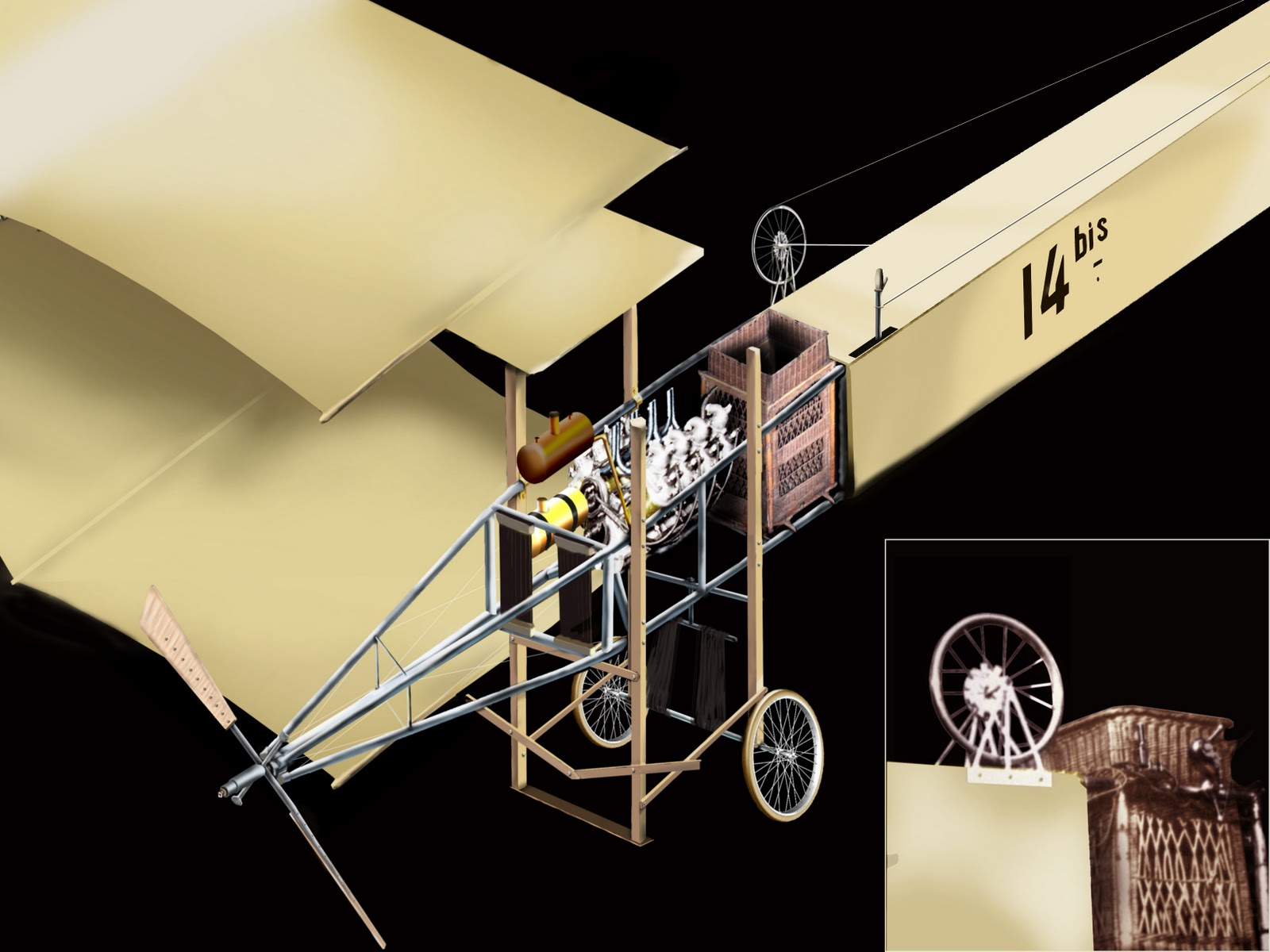 A Maravilhosa vida de Santos=Dumont por Luiz Pagano: O Vôo do 14 bis