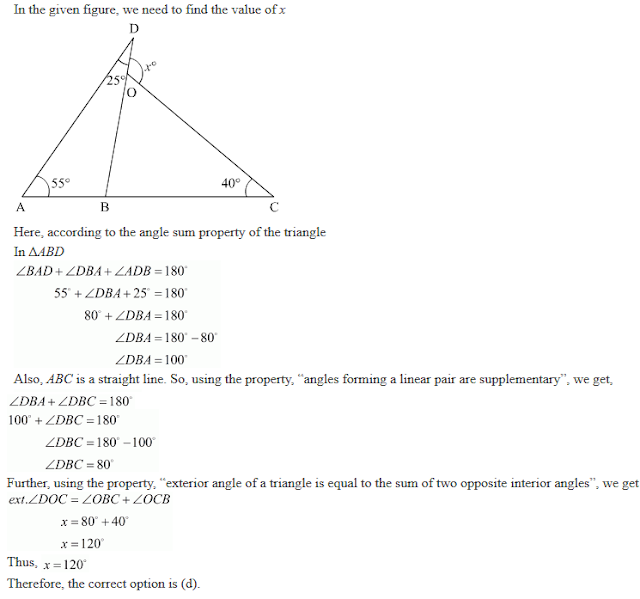 R.D. Sharma Solutions Class 9th: Ch 9 Triangle and its Angles MCQ's