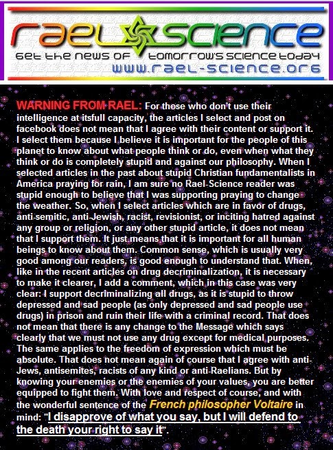 Raelian "TRUTH": [RAELIAN DISINFO] Rael's Disclaimer