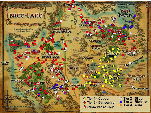 Wonderful Places in LOTRO's Middle Earth: Ore in Lotro, and where to ...