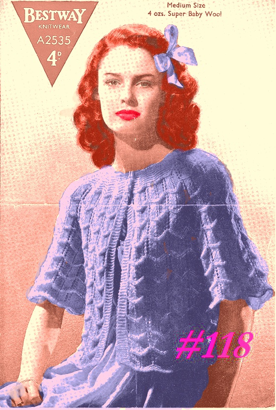 Miss Julia's Patterns: Free Pattern - Vintage Ripple Knit Jacket #118