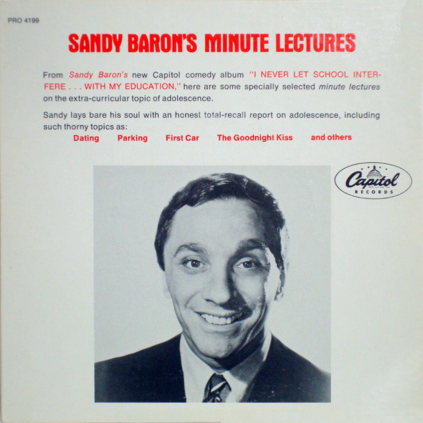 Vintage Stand-up Comedy: Sandy Baron - I Never Let School Interfere ...