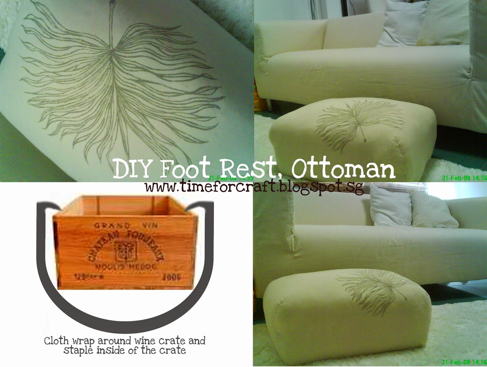 DIY Foot Rest, Ottoman