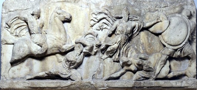 Zoroastrian Heritage: Halicarnassus Mausoleum & Its Amazonomachy Frieze ...