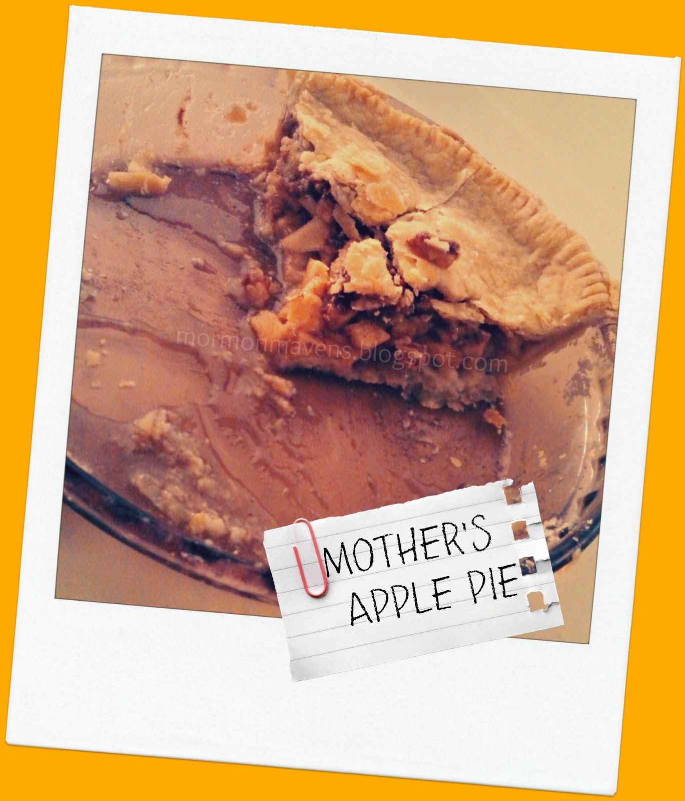 Mormon Mavens in the Kitchen: Mother's Apple Pe