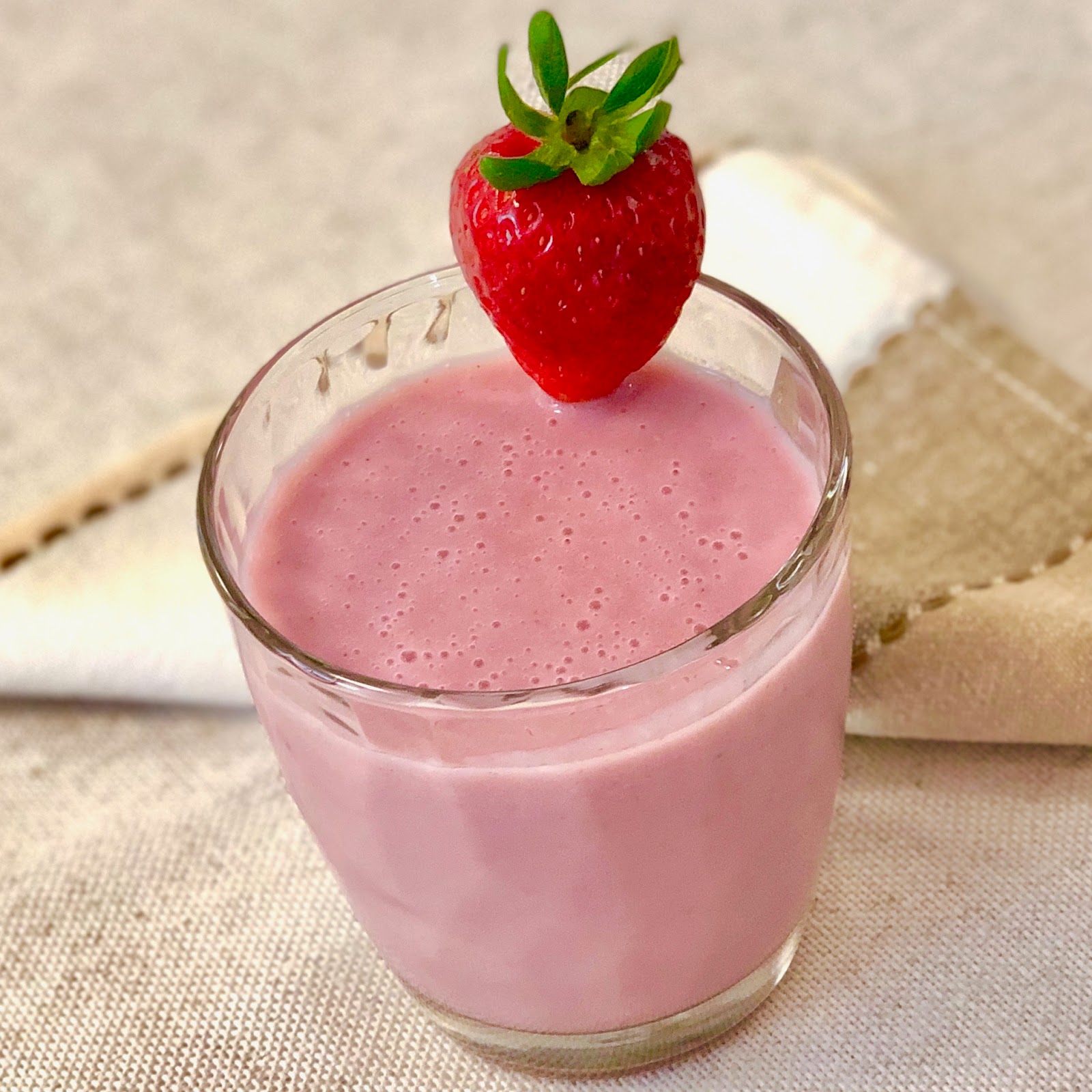 Smoothie de banana e morango