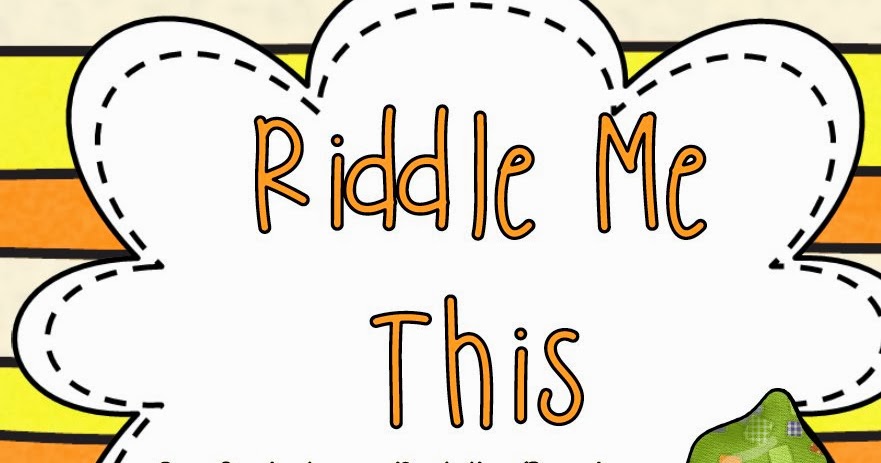 Crayons and Whimsy: Riddle Me This {October Edition}
