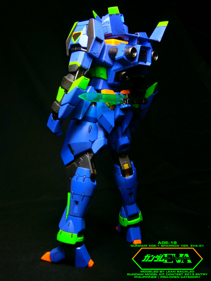 MG 1/100 Gundam AGE-1 Spallow "EVA 01 colors"