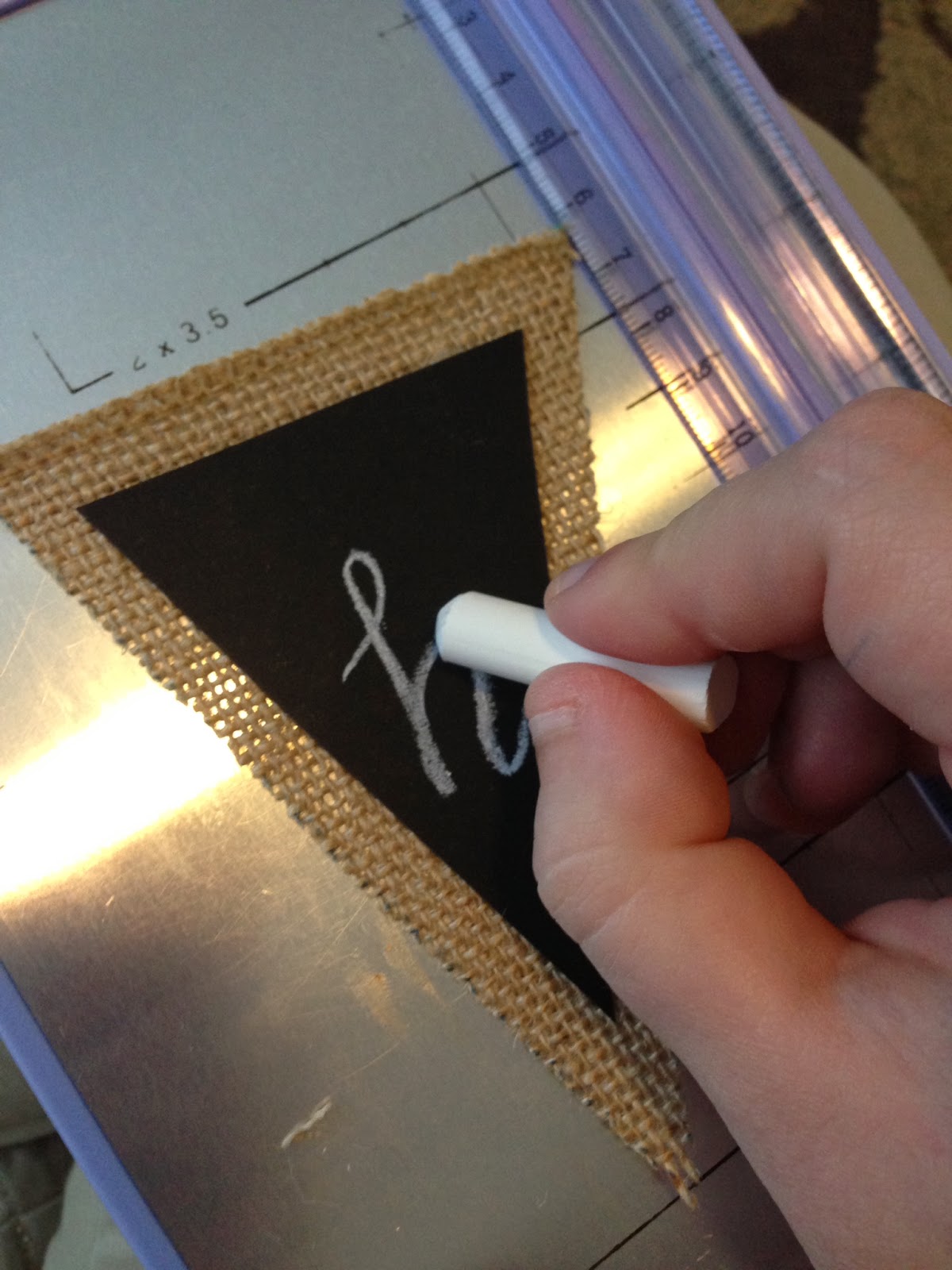 The Simple Crafty Home: {Crafty Tutorial} Chalkboard Burlap Banner