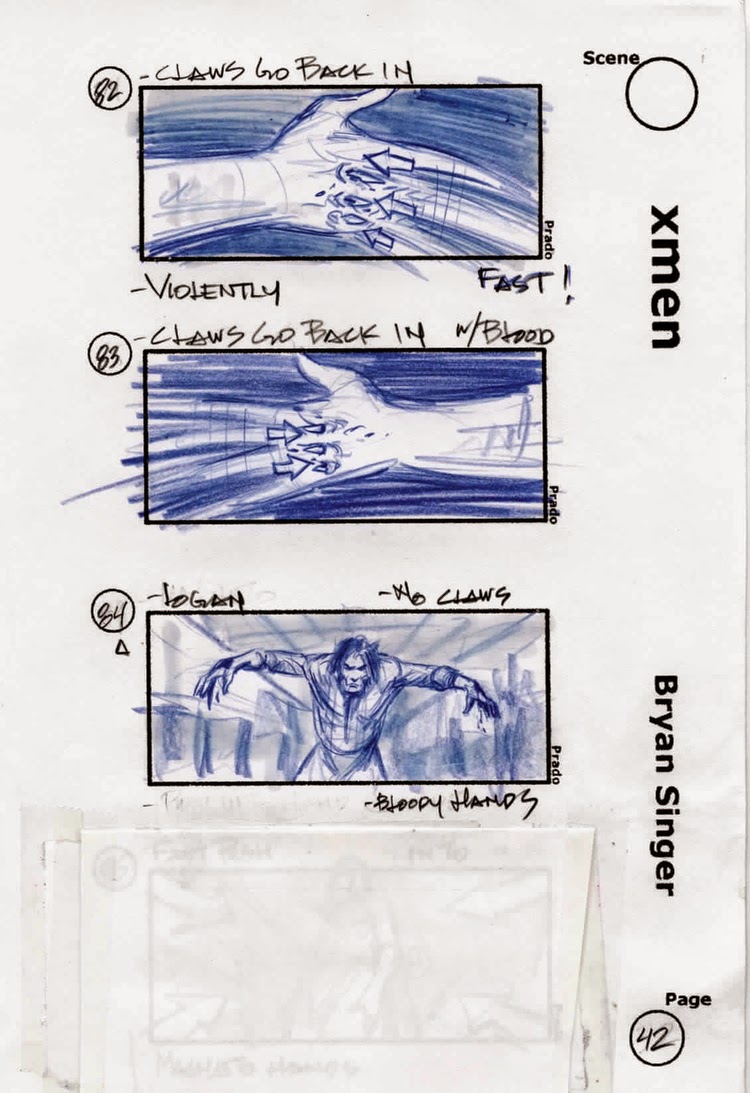 X-MEN Train Scene Was Very Different in Storyboards by Raymond Prado ...