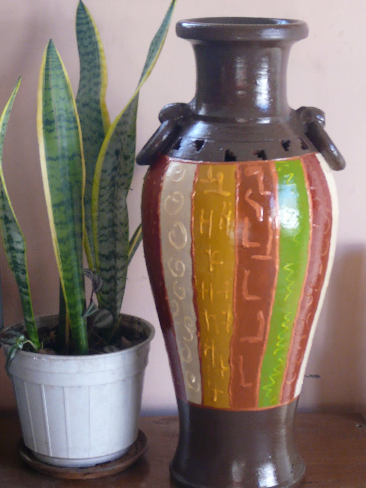 Artesanias "Bosques de acebo": JARRONES RUSTICOS CHICOS