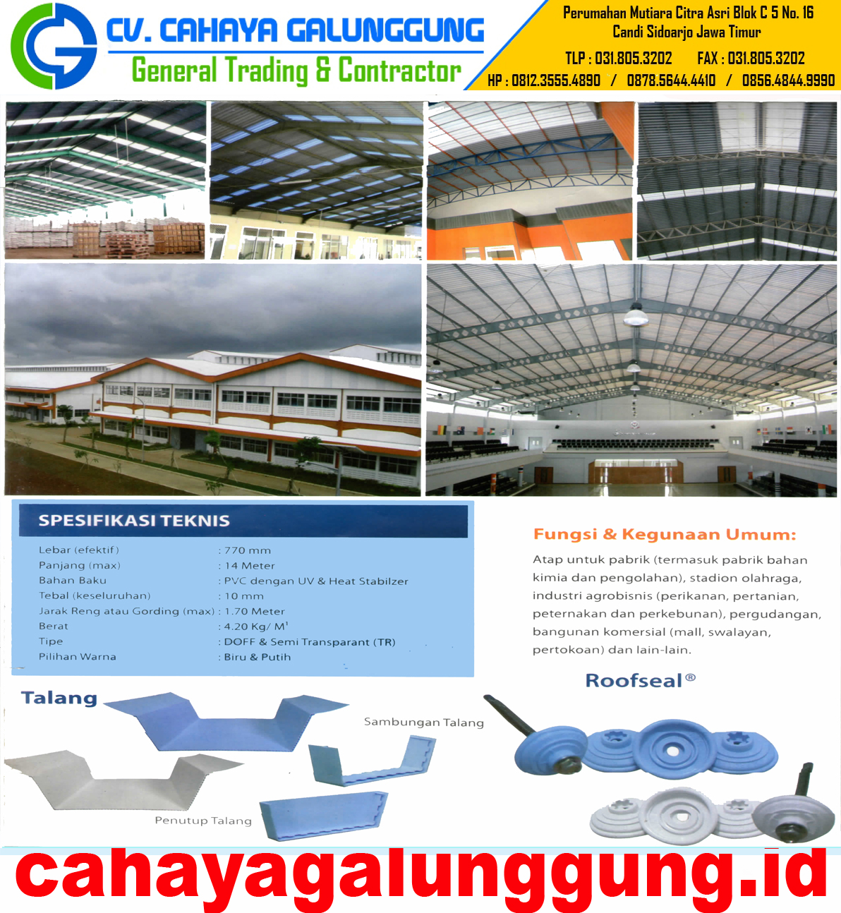 Harga Atap Pvc Roof Top 2018 | HARGA ATAP PVC 2018 | ROOF TOP | ATAP ...
