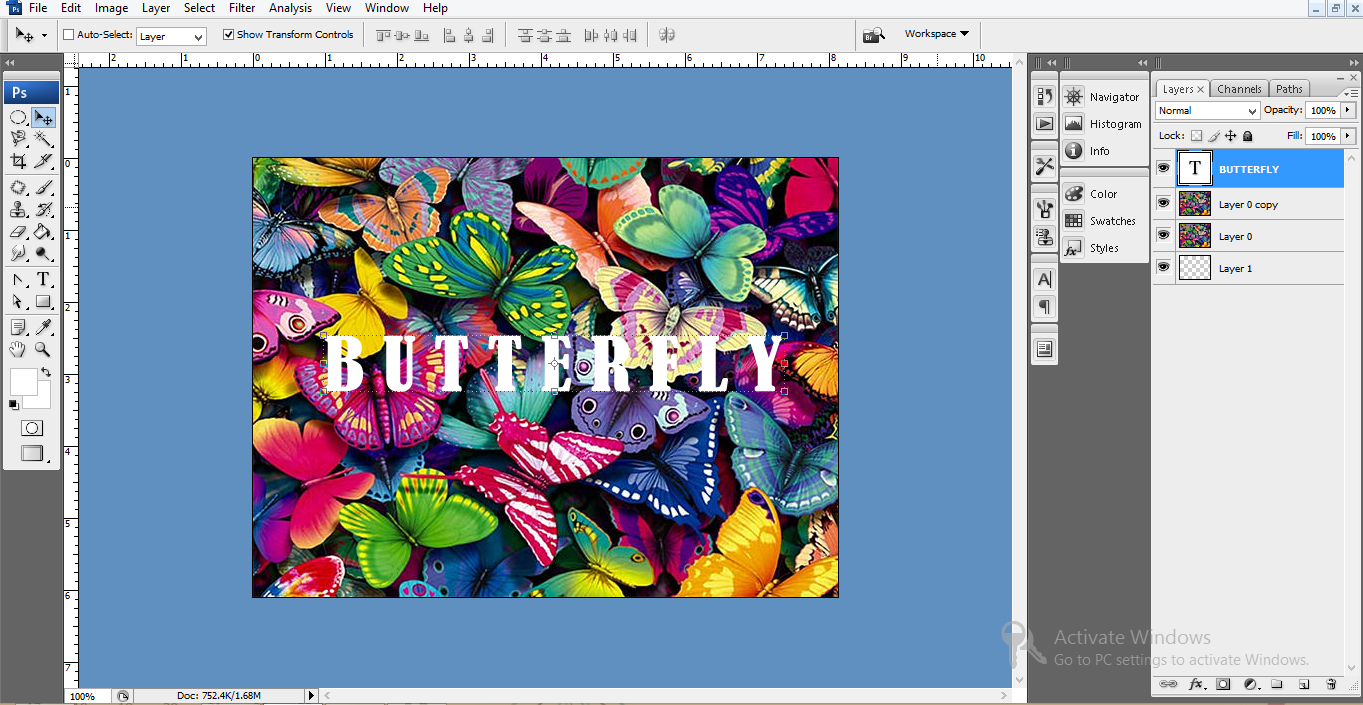 Tutorial Photoshop: Membuat Background Teks Efek Simple