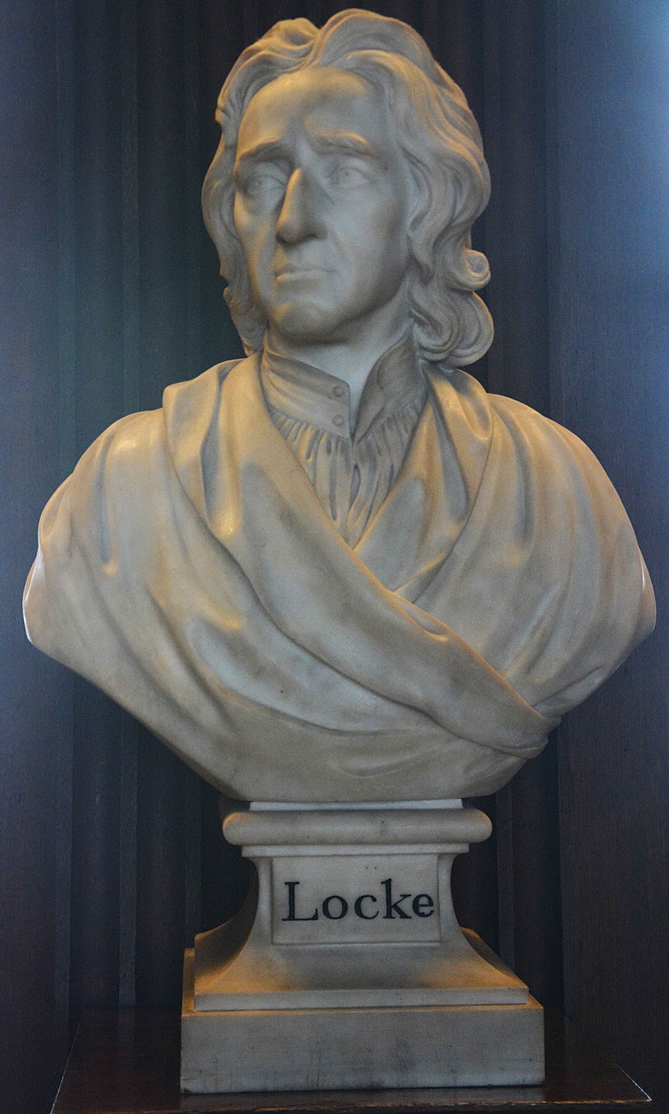Bath, Art and Architecture: Bust of Locke in the Long Room Trinity ...