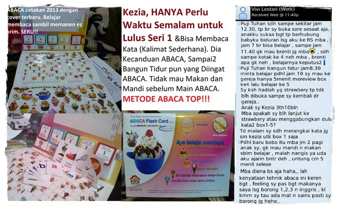 Kartu Abaca Flashcard Seri Membaca 1 - Agen Kartu Abaca Flash Card