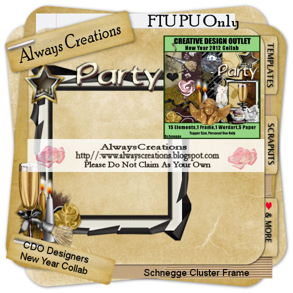Always' Creations: CDO New Years Collab Cluster Frames