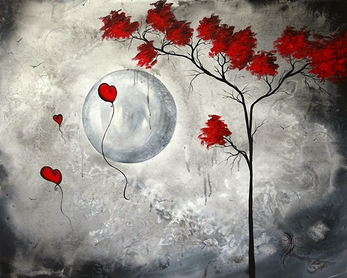 25 Gambar Lukisan Bunga dan Pohon High Resolution - Seni Rupa