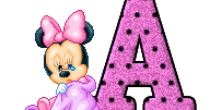 Alfabeto de Minnie bebé llorando. - Oh my Alfabetos!