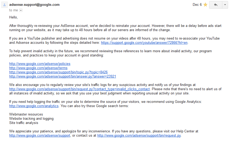 How I Got My Disabled AdSense Account Back!