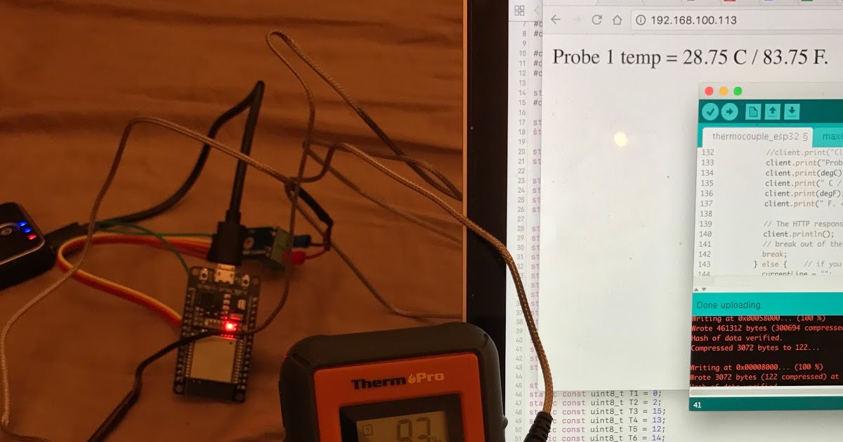 Simple Harmonic Motion: ESP32-based wireless BBQ probe