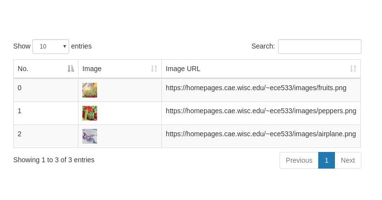 Html Datatable Image As Table Element Scode