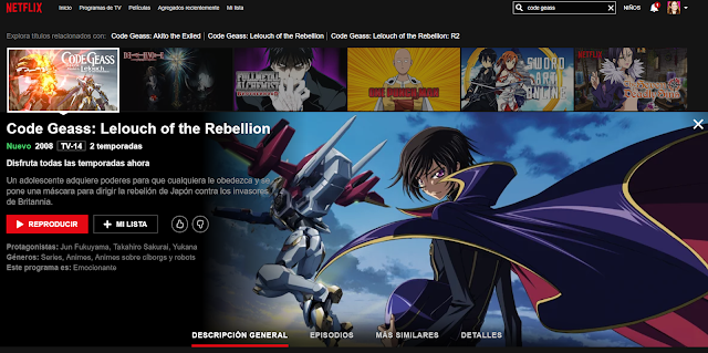 Code Geass y Gundam UC ya disponibles en Netflix Latinoamérica – ANMTV