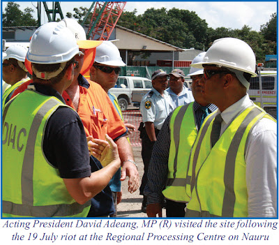 Nauru National and International Issues: NO CHANGES TO RPC PLANS