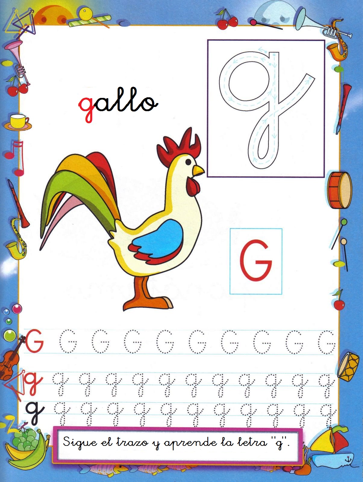 Las letras F-G y H,actividades y mandala.